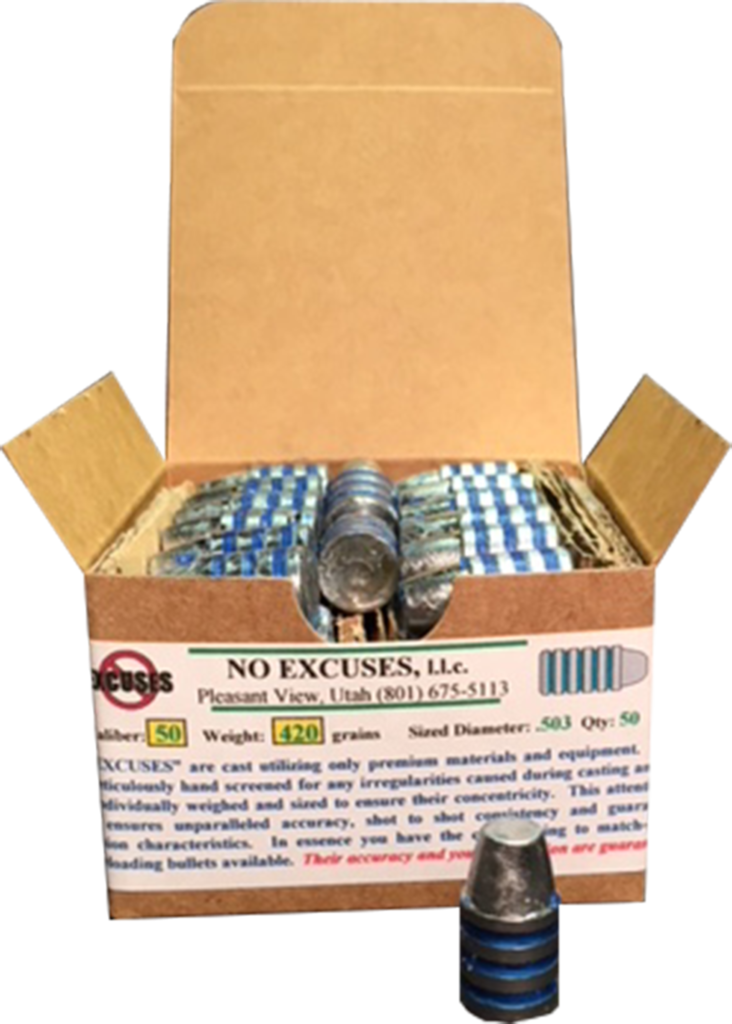 50 Caliber 420 Grains – NO EXCUSES MUZZLELOADING BULLETS